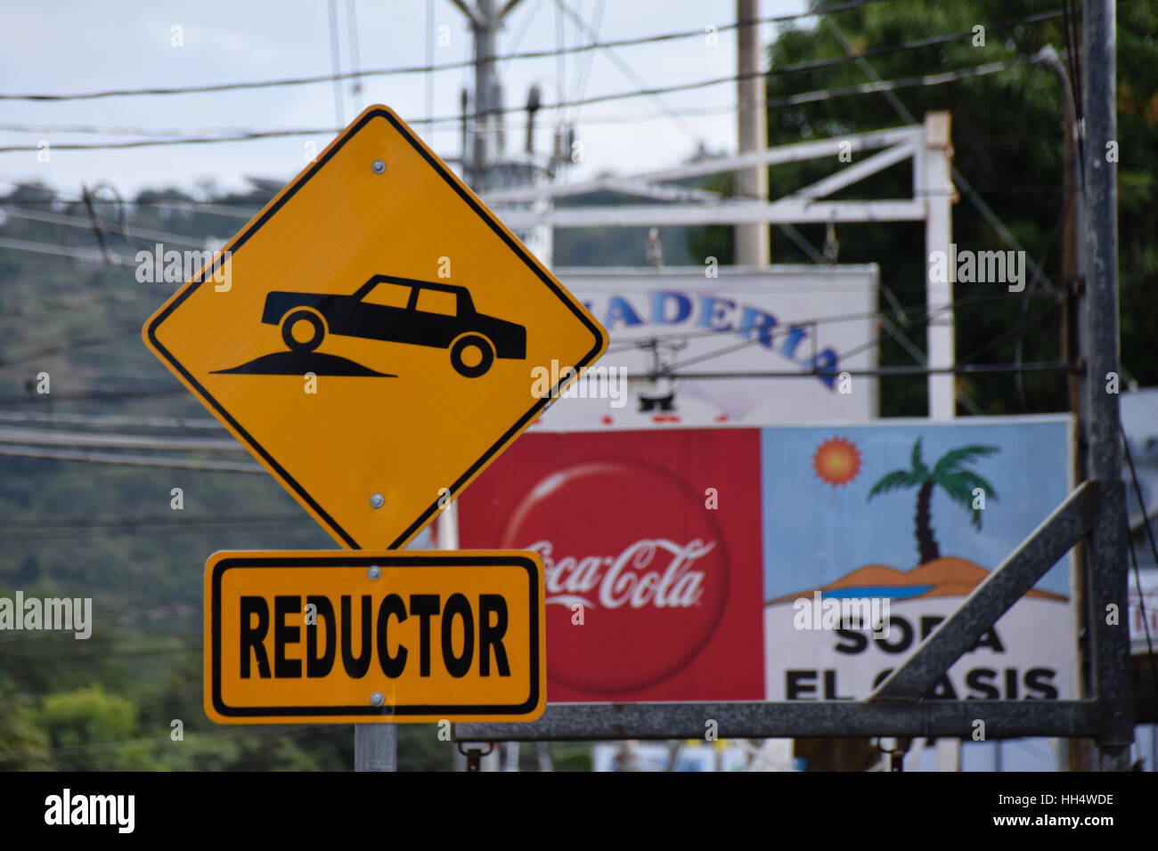 Signage in Playas del Coco, Costa Rica Stock Photo - Alamy