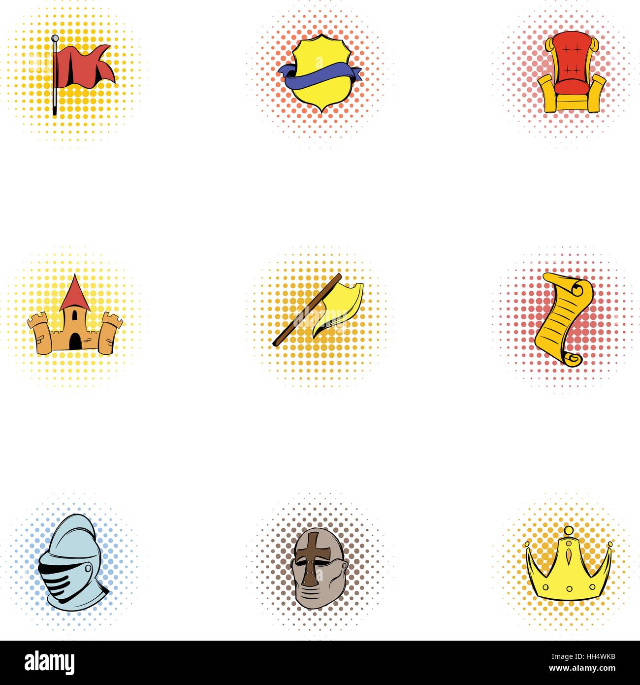 Knight icons set, pop-art style Stock Vector Image & Art - Alamy Knight icons set, pop-art style Stock Vector Image & Art - Alamy