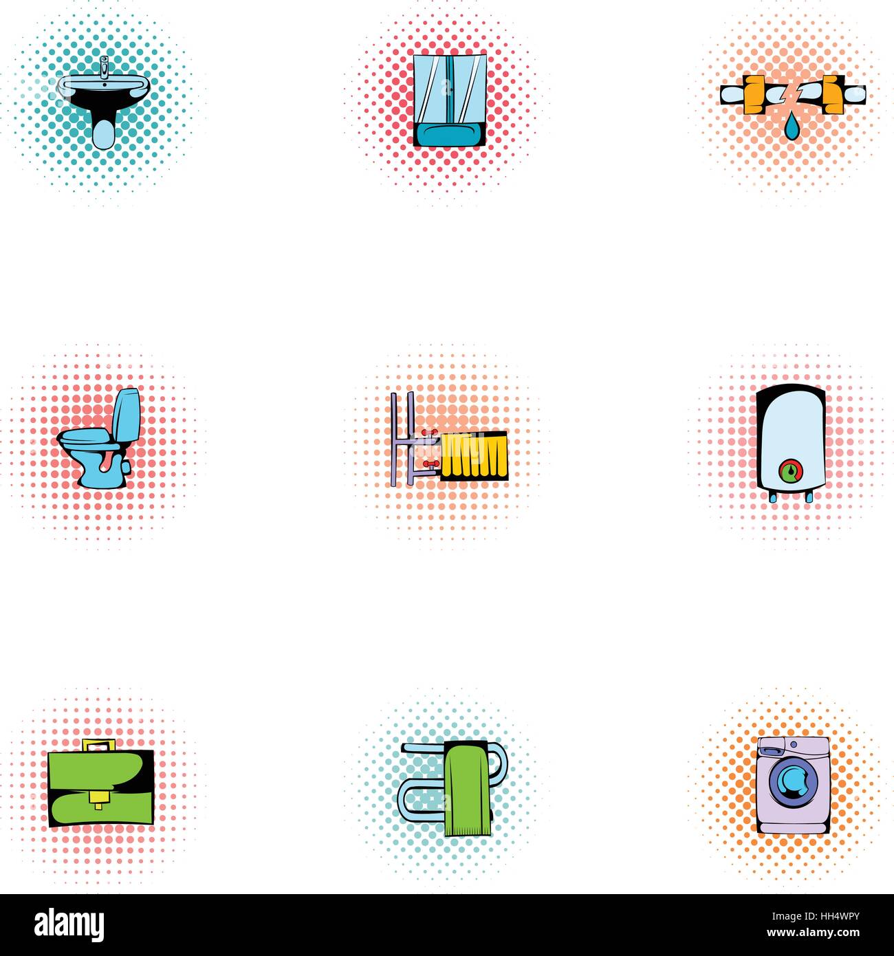 Bathroom icons set, pop-art style Stock Vector Image & Art - Alamy Bathroom icons set, pop-art style Stock Vector Image & Art - Alamy