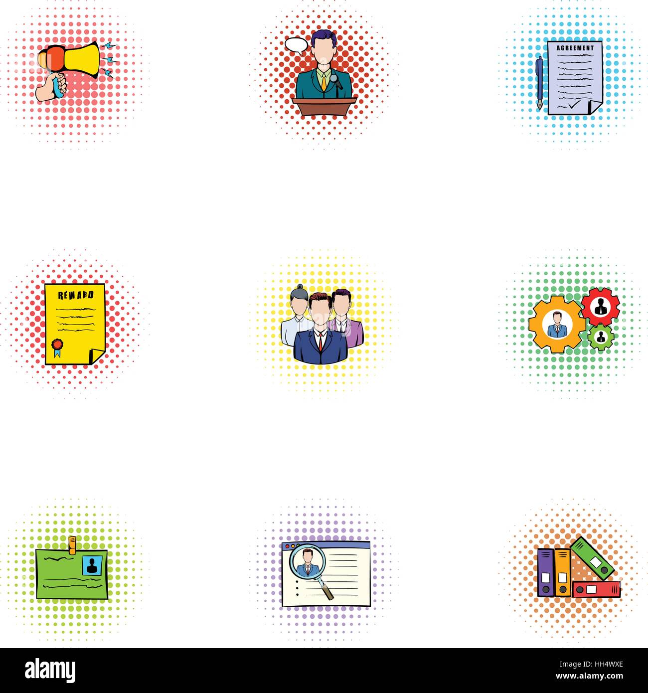 Investment icons set, pop-art style Stock Vector Image & Art - Alamy