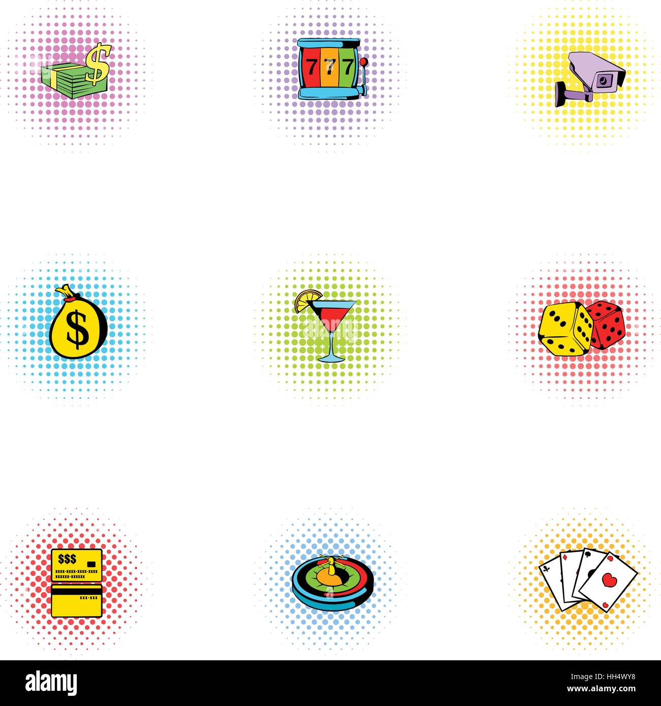 Win icons set, pop-art style Stock Vector Image & Art - Alamy