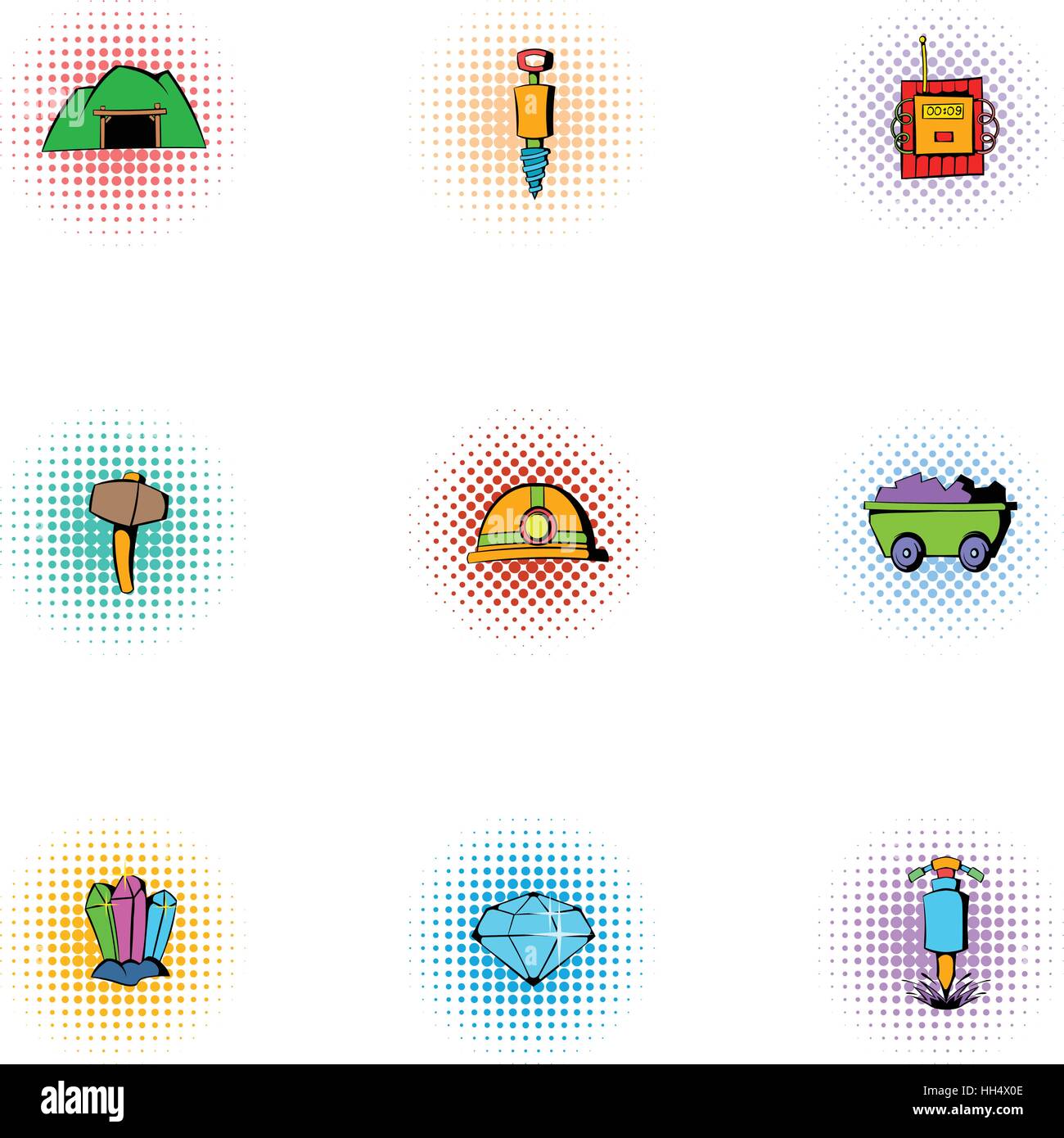 Coal mining icons set, pop-art style Stock Vector Image & Art - Alamy Coal mining icons set, pop-art style Stock Vector Image & Art - Alamy