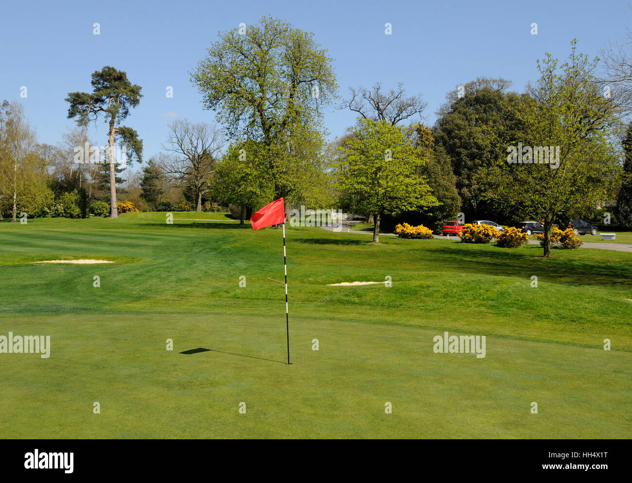 View back over the 9th Green to the Tee at Braintree Golf Club Essex ...
