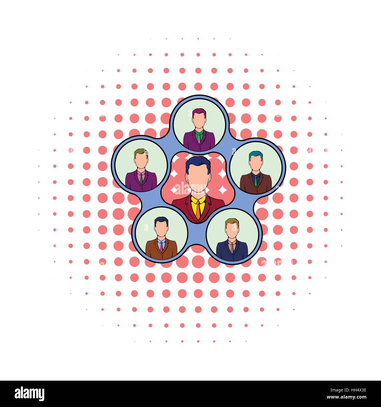 Team management icon, comics style Stock Vector Image & Art - Alamy