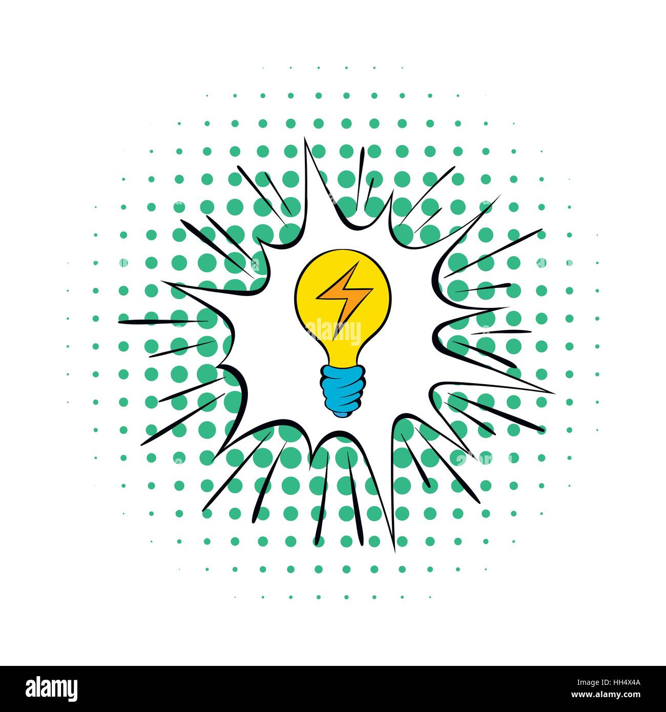 Light bulb icon in comics style Stock Vector Image & Art - Alamy