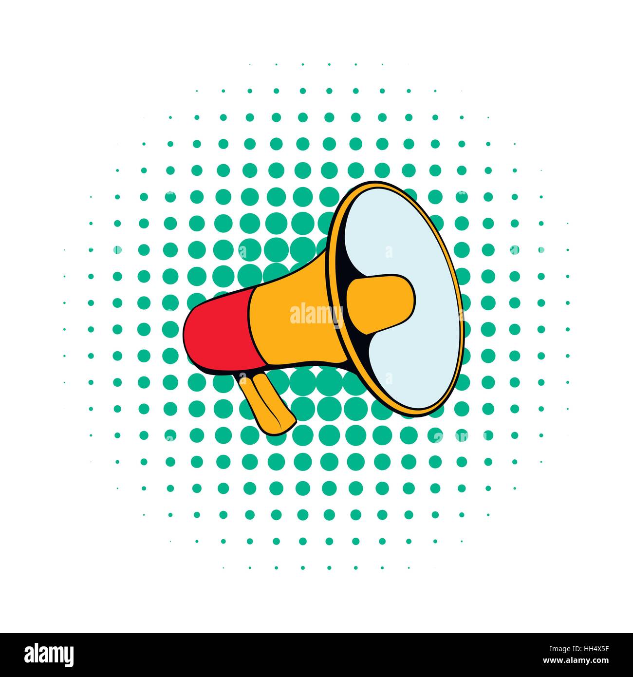 Megaphone icon in comics style Stock Vector Image & Art - Alamy