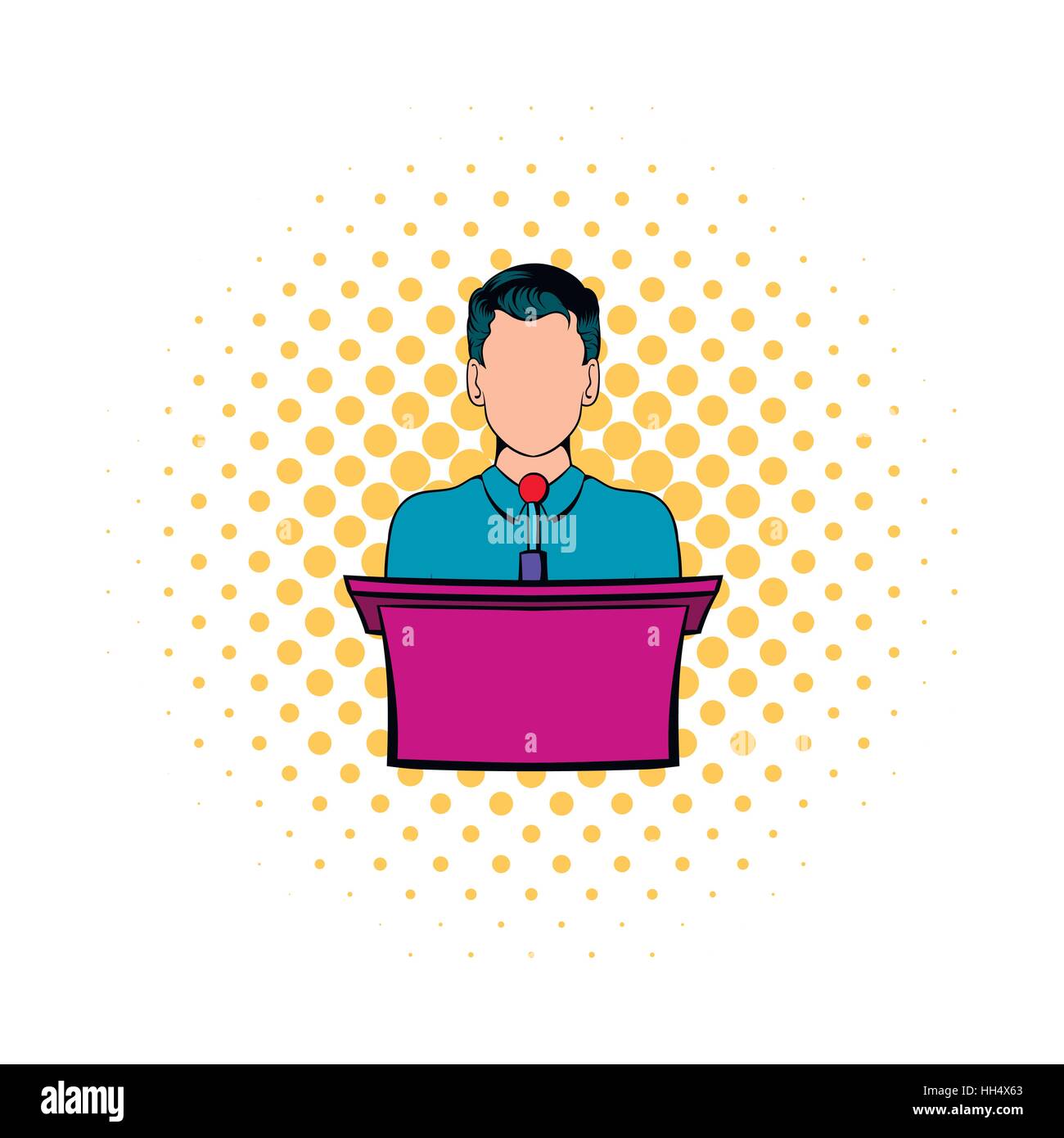 Orator speaking from tribune Cut Out Stock Images & Pictures - Alamy