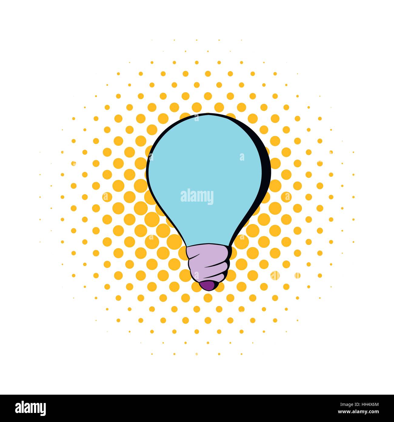 Light bulb icon in comics style Stock Vector Image & Art - Alamy