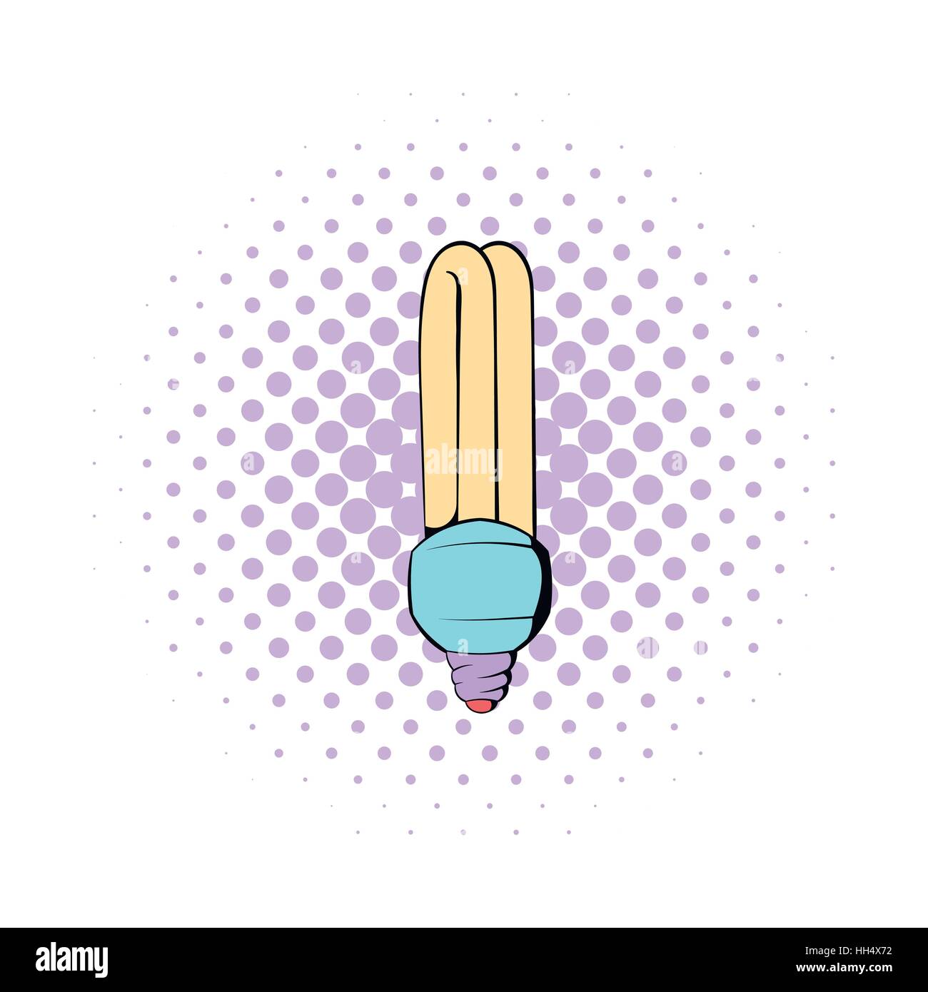 Energy saving lamp icon comics hi-res stock photography and images - Alamy