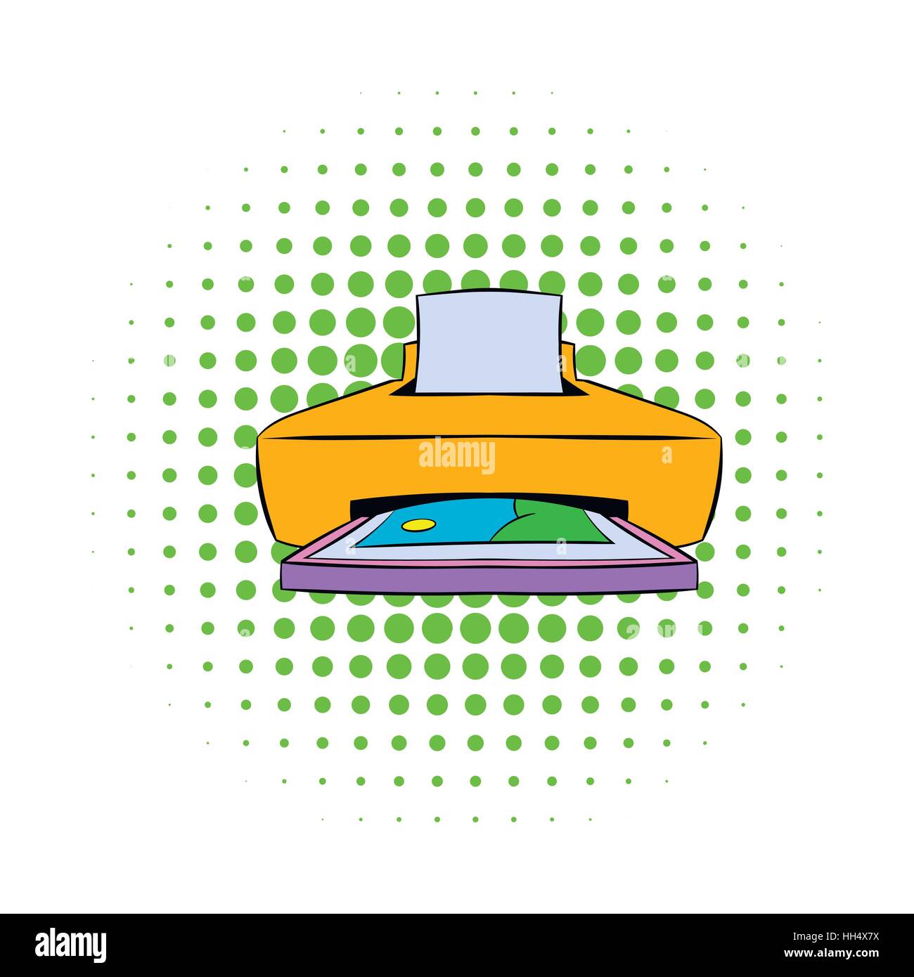 Photo printer icon, comics style Stock Vector Image & Art - Alamy