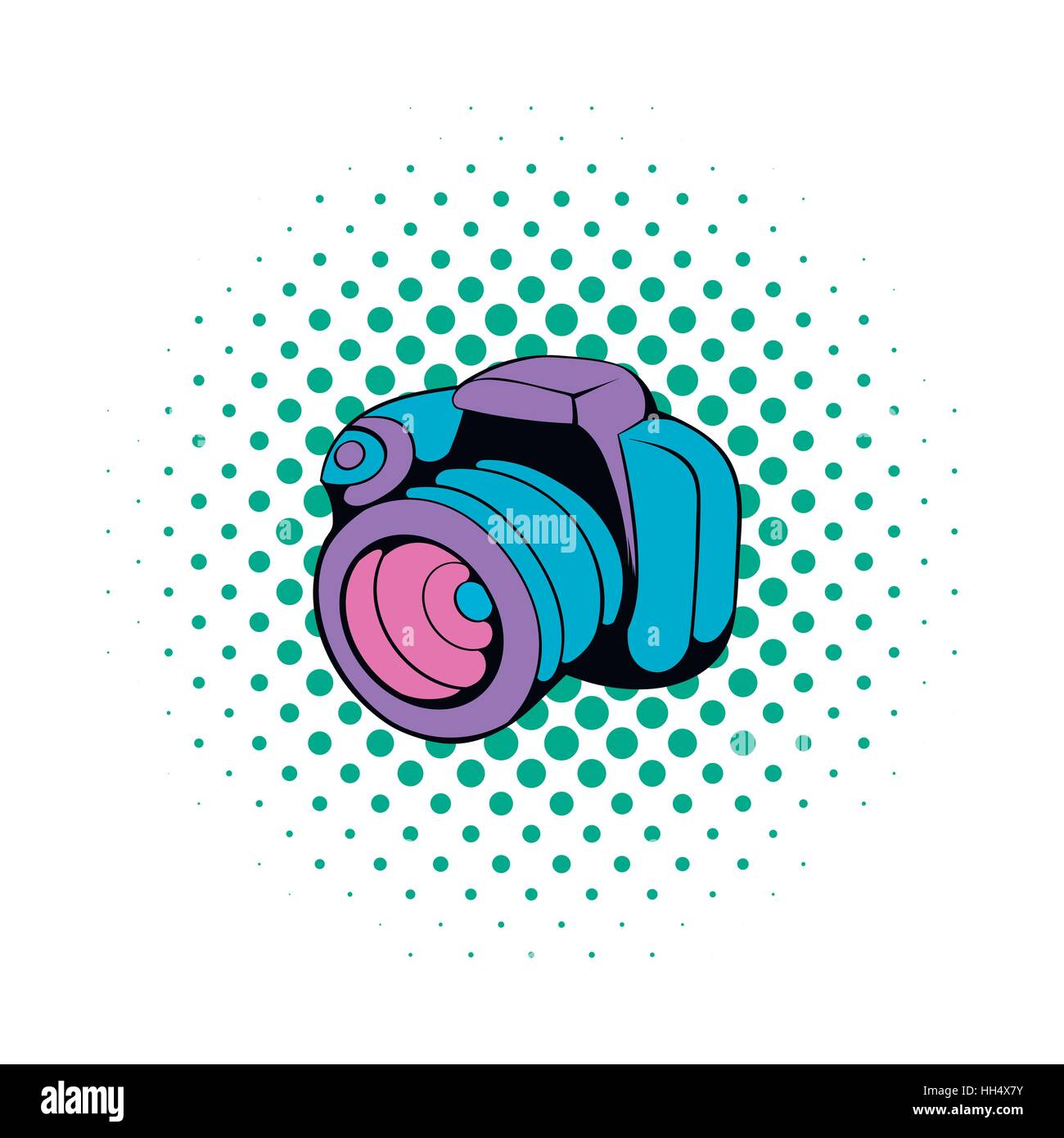 Camera icon in comics style Stock Vector Image & Art - Alamy