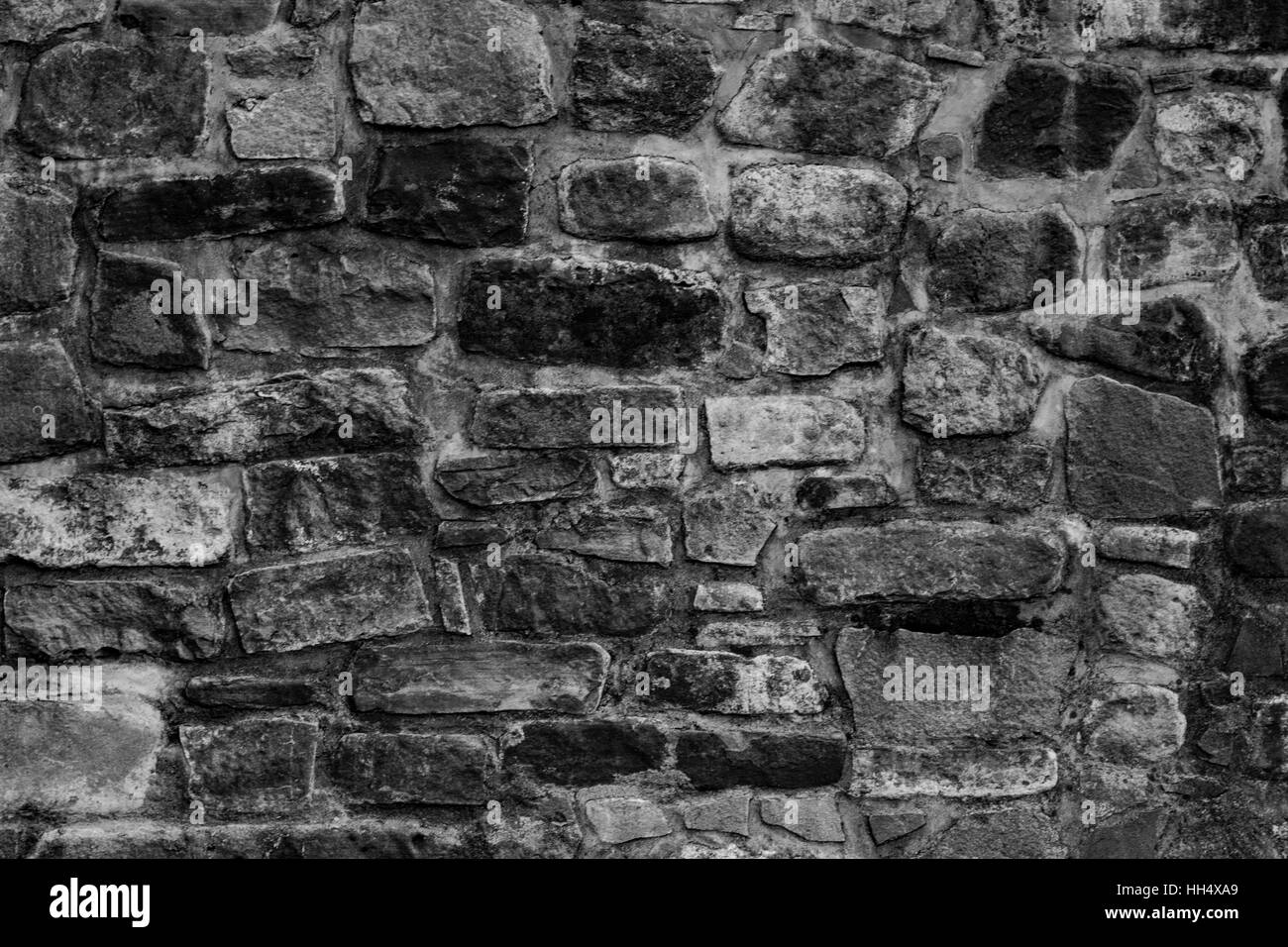 Old Stone Monastery Wall in Black and White Stock Photo - Alamy