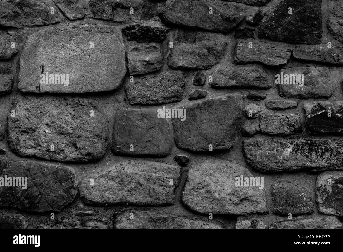 Old Stone Monastery Wall in Black and White Stock Photo - Alamy