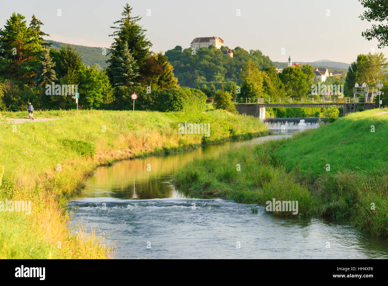 Neulengbach: Neulengbach Castle, church, stream Große Tulln ...