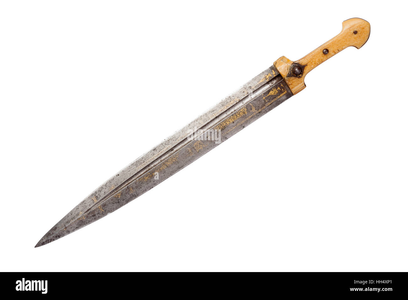 Old east dagger isolated on white background Stock Photo - Alamy