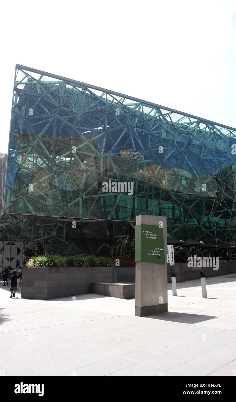 SBS Building Federation Square Melbourne Victoria Australia Stock Photo ...