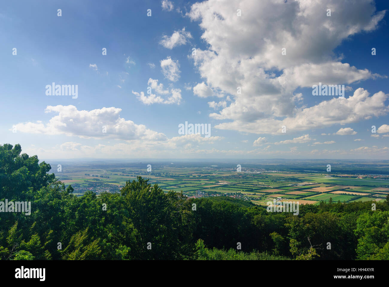 Tulbing: view from summit Tulbinger Kogel to Tullnerfeld, Wienerwald ...
