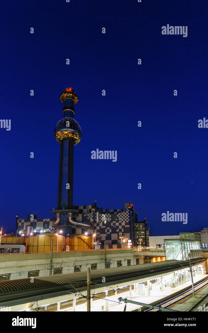 Wien, Vienna: Garbage incineration plant Spittelau (creation ...