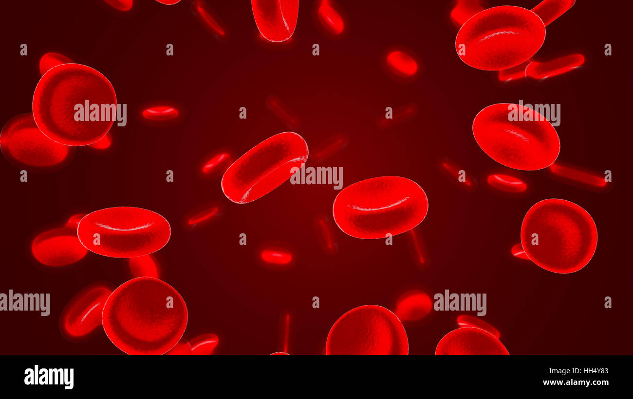 Red blood cells 3D render Stock Photo - Alamy
