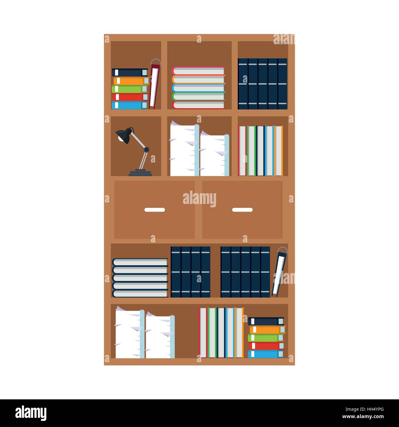 Furniture office library bookshelf Cut Out Stock Images & Pictures - Alamy