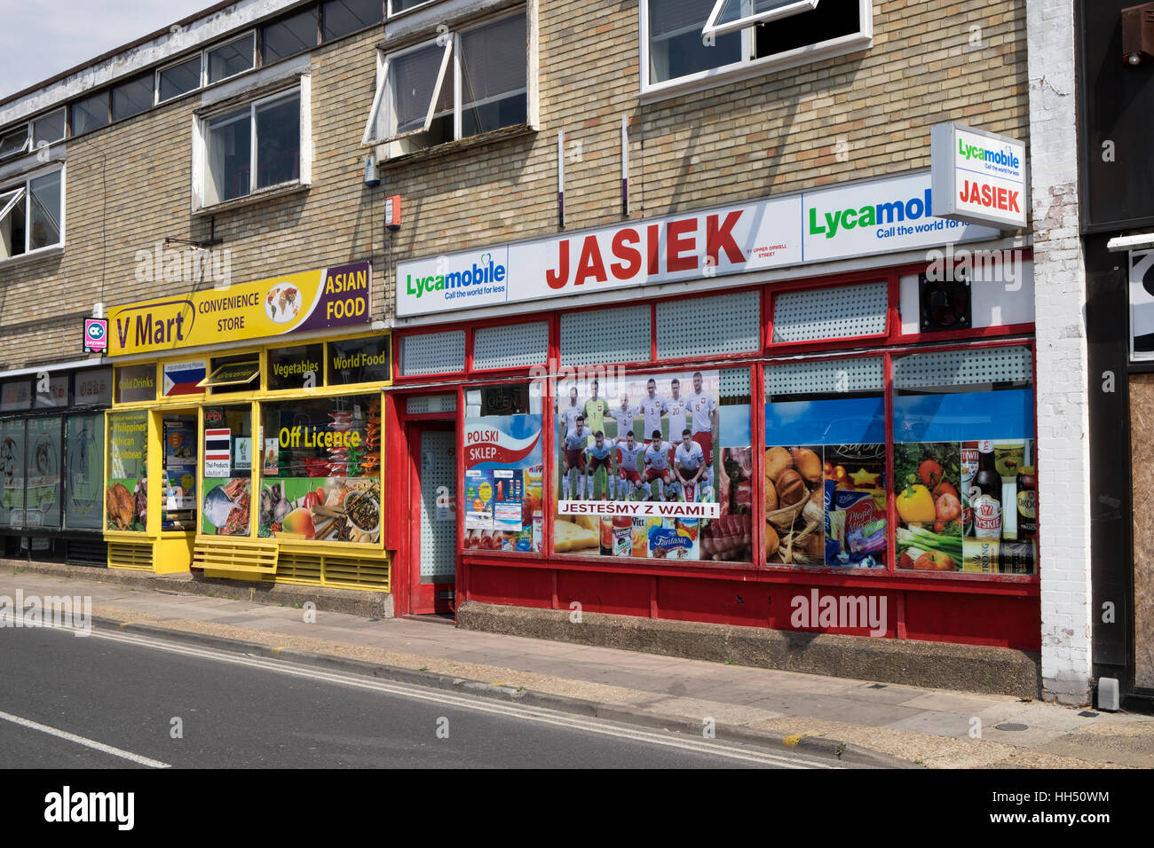 Asian and Eastern European food shops Ipswich Suffolk Stock Photo - Alamy
