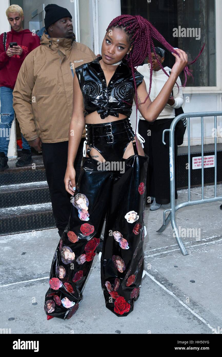 Keke Palmer in a skimpy outfit on a cold day Featuring: Keke Palmer ...