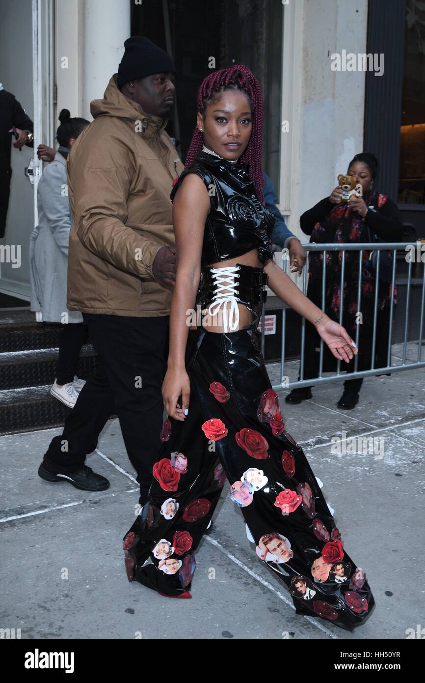 Keke Palmer in a skimpy outfit on a cold day Featuring: Keke Palmer ...