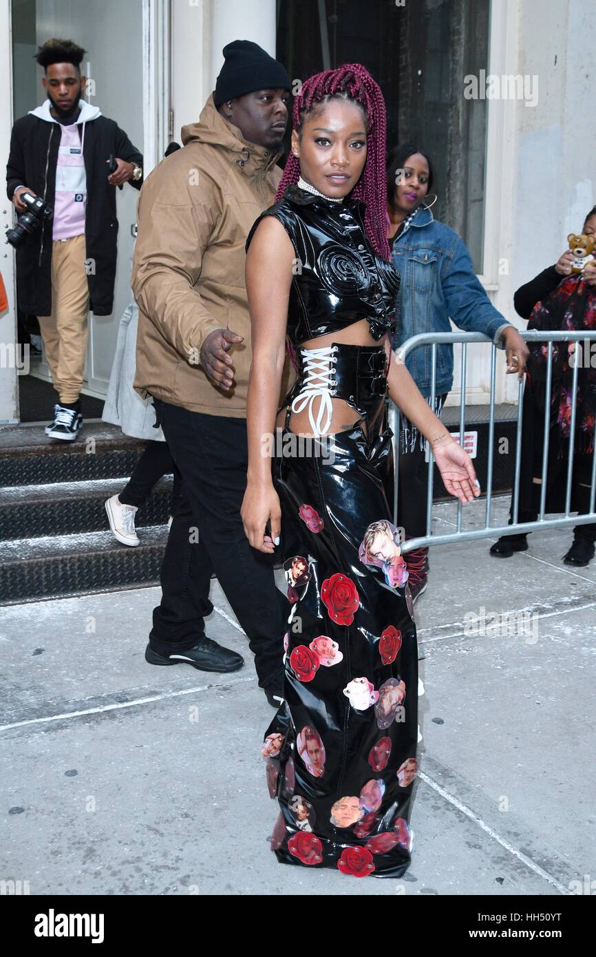 Keke Palmer in a skimpy outfit on a cold day Featuring: Keke Palmer ...