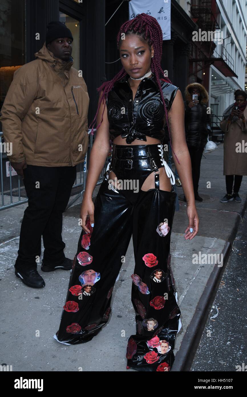 Keke Palmer in a skimpy outfit on a cold day Featuring: Keke Palmer ...