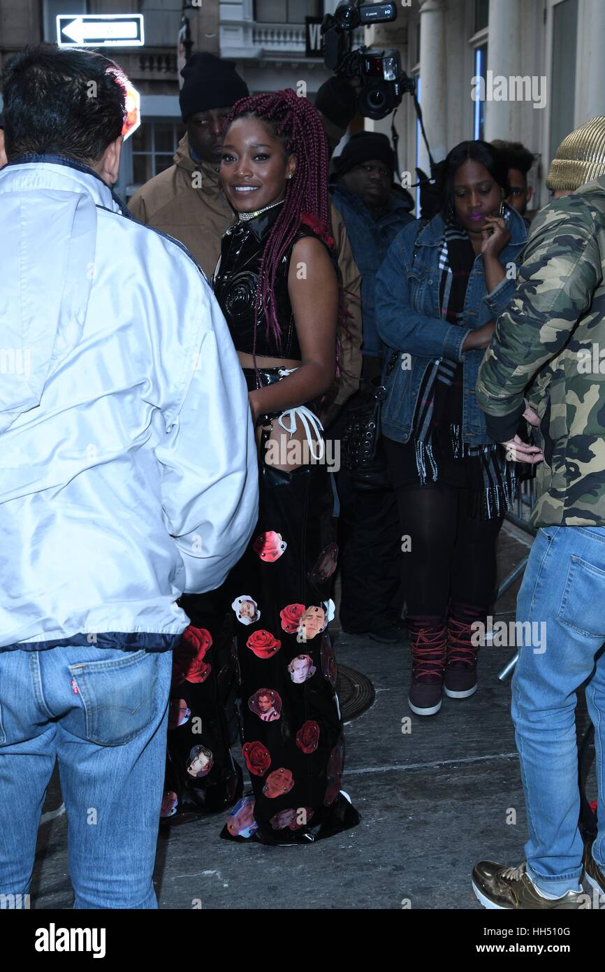 Keke Palmer in a skimpy outfit on a cold day Featuring: Keke Palmer ...