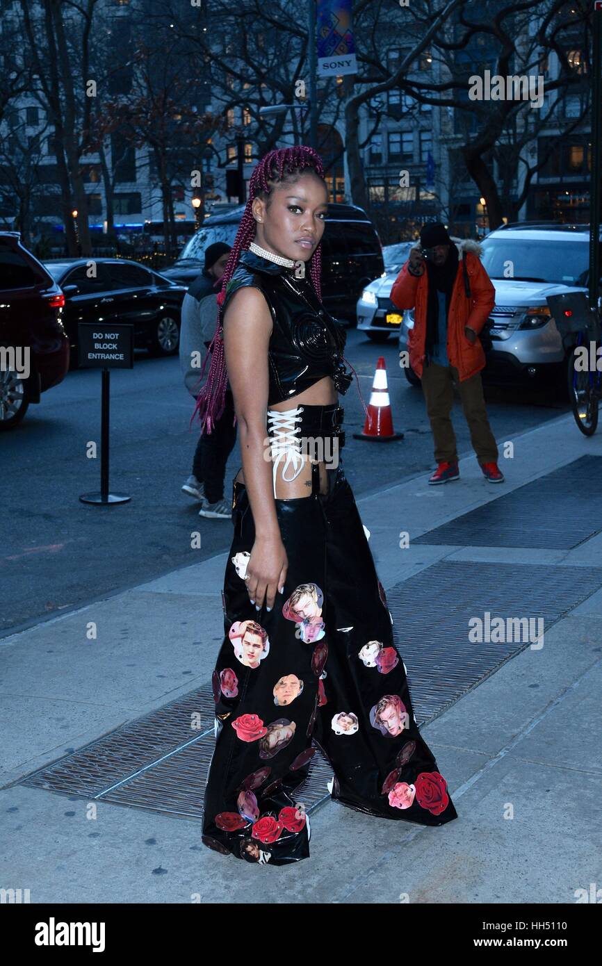 Keke Palmer in a skimpy outfit on a cold day Featuring: Keke Palmer ...