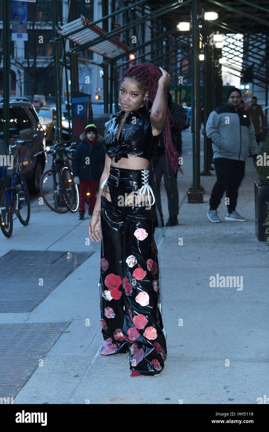 Keke Palmer in a skimpy outfit on a cold day Featuring: Keke Palmer ...