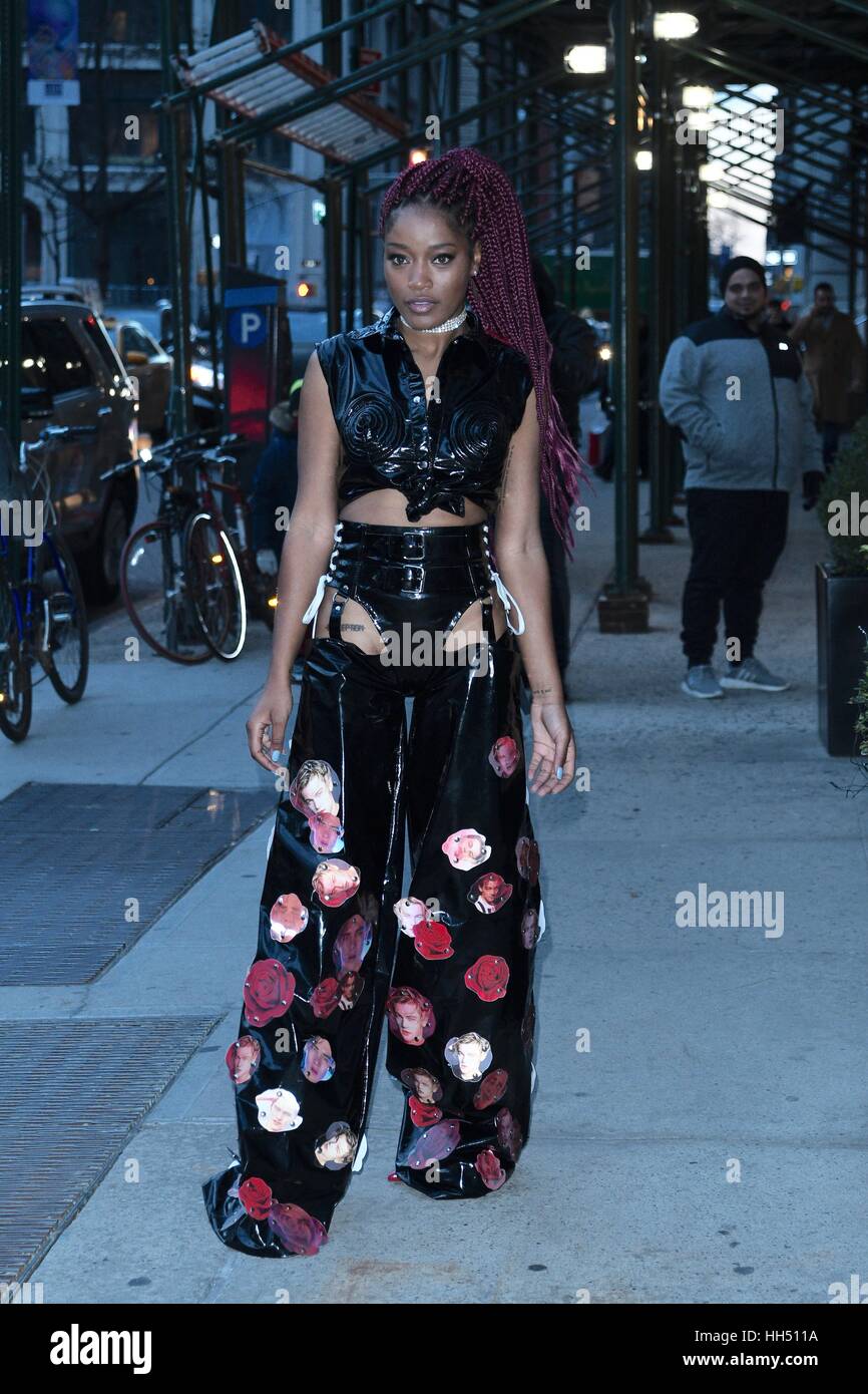 Keke Palmer in a skimpy outfit on a cold day Featuring: Keke Palmer ...