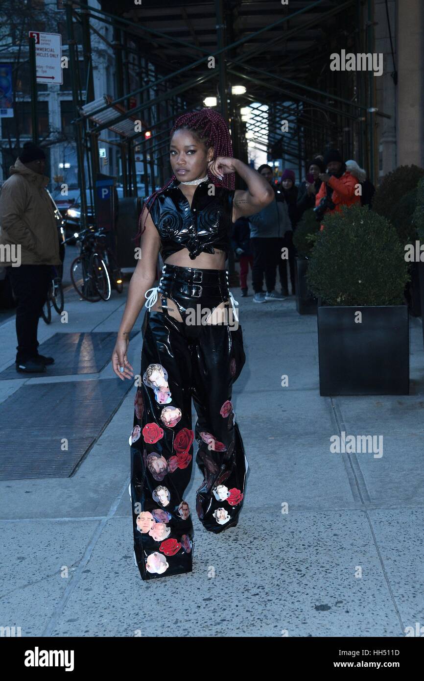 Keke Palmer in a skimpy outfit on a cold day Featuring: Keke Palmer ...