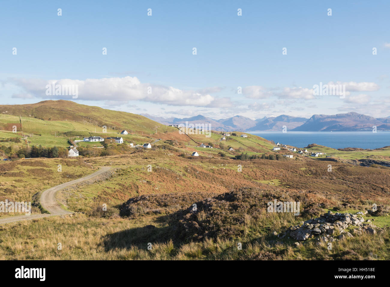 Isle of Skye landscape - Sleat peninsular - looking across the Sound of ...