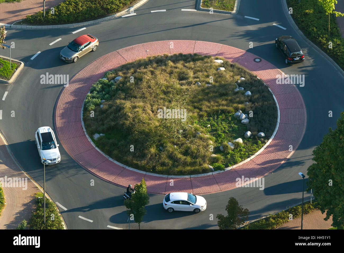 Roundabout Rockwoolstraße, Gladbeck, Ruhr area, North Rhine-Westphalia ...