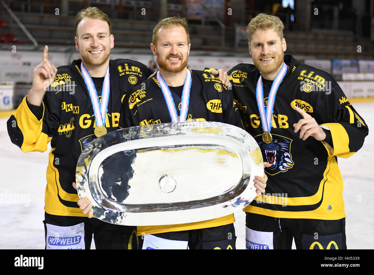Jeff Brown, Jason Williams and Stephen Schultz parade the IIHF ...