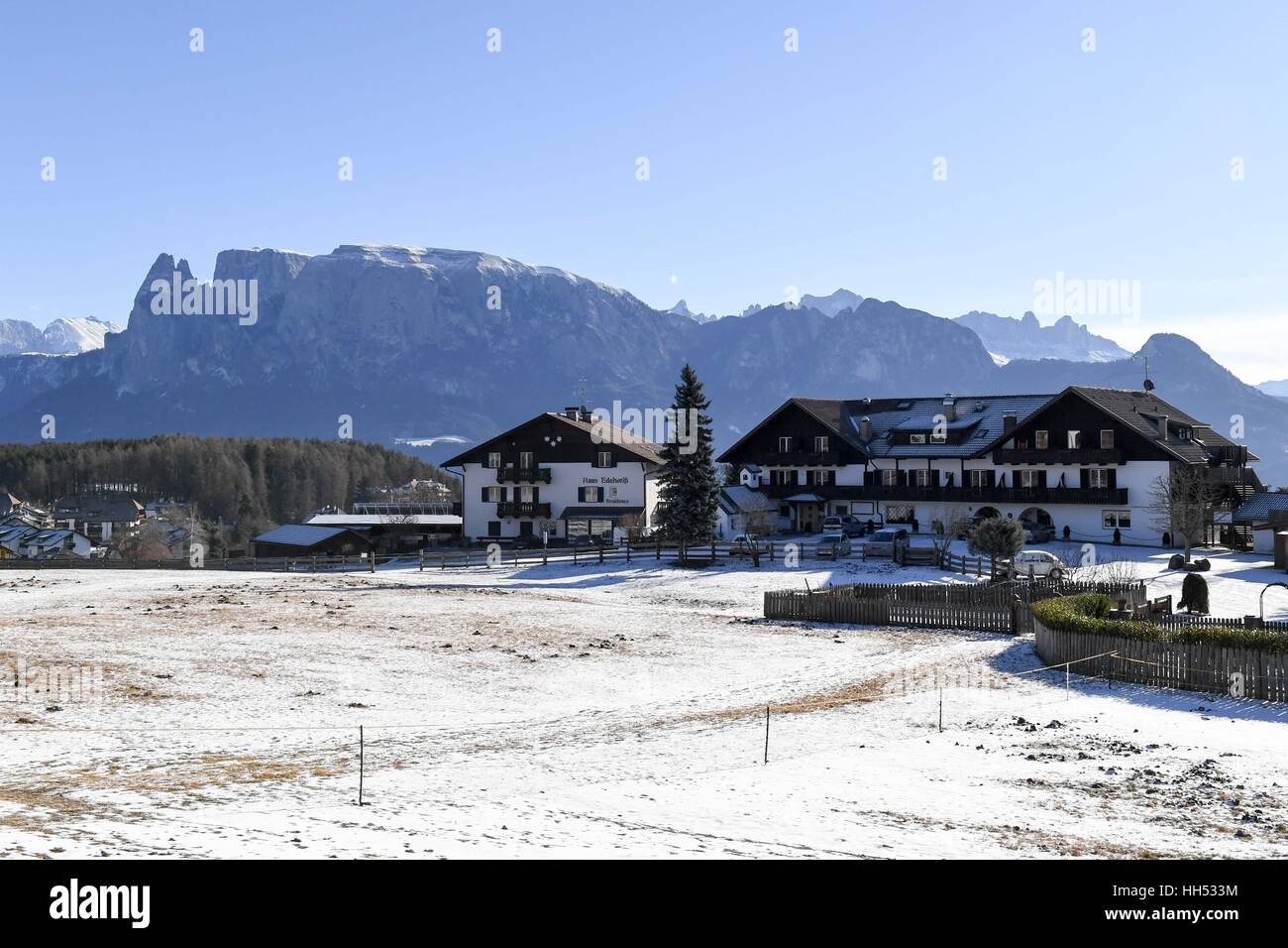 Hotel Schonblick in Ritten, Renon, Italy. The image wa staken during ...