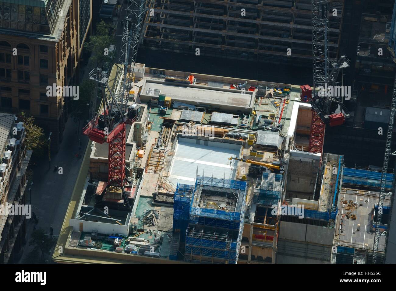 Aerial view tower cranes frame hi-res stock photography and images - Alamy