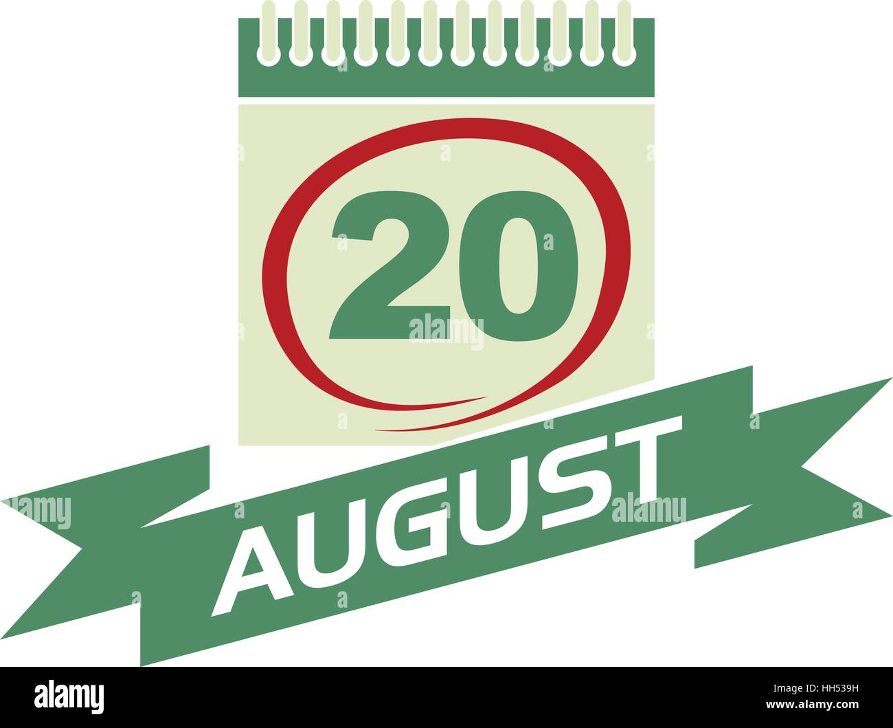 August calendar Stock Vector Images - Alamy