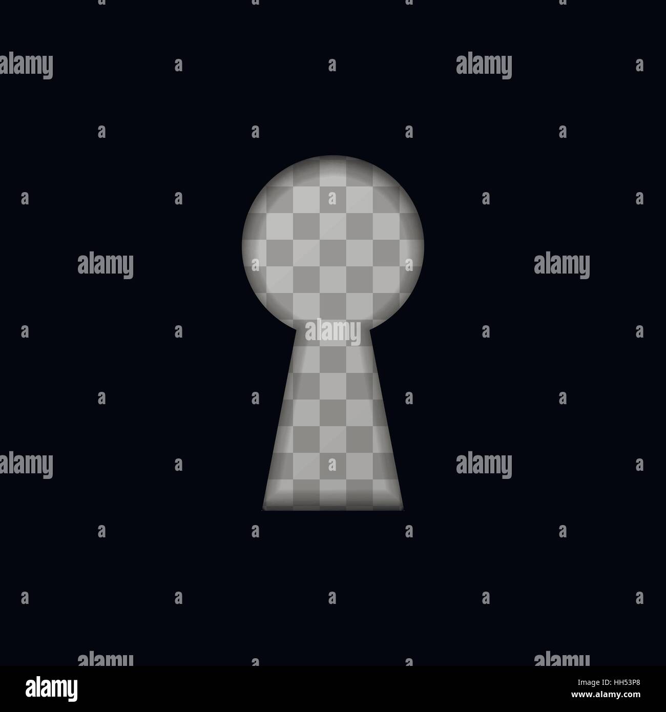 Black keyhole shape on transparent background Stock Vector Image & Art ...