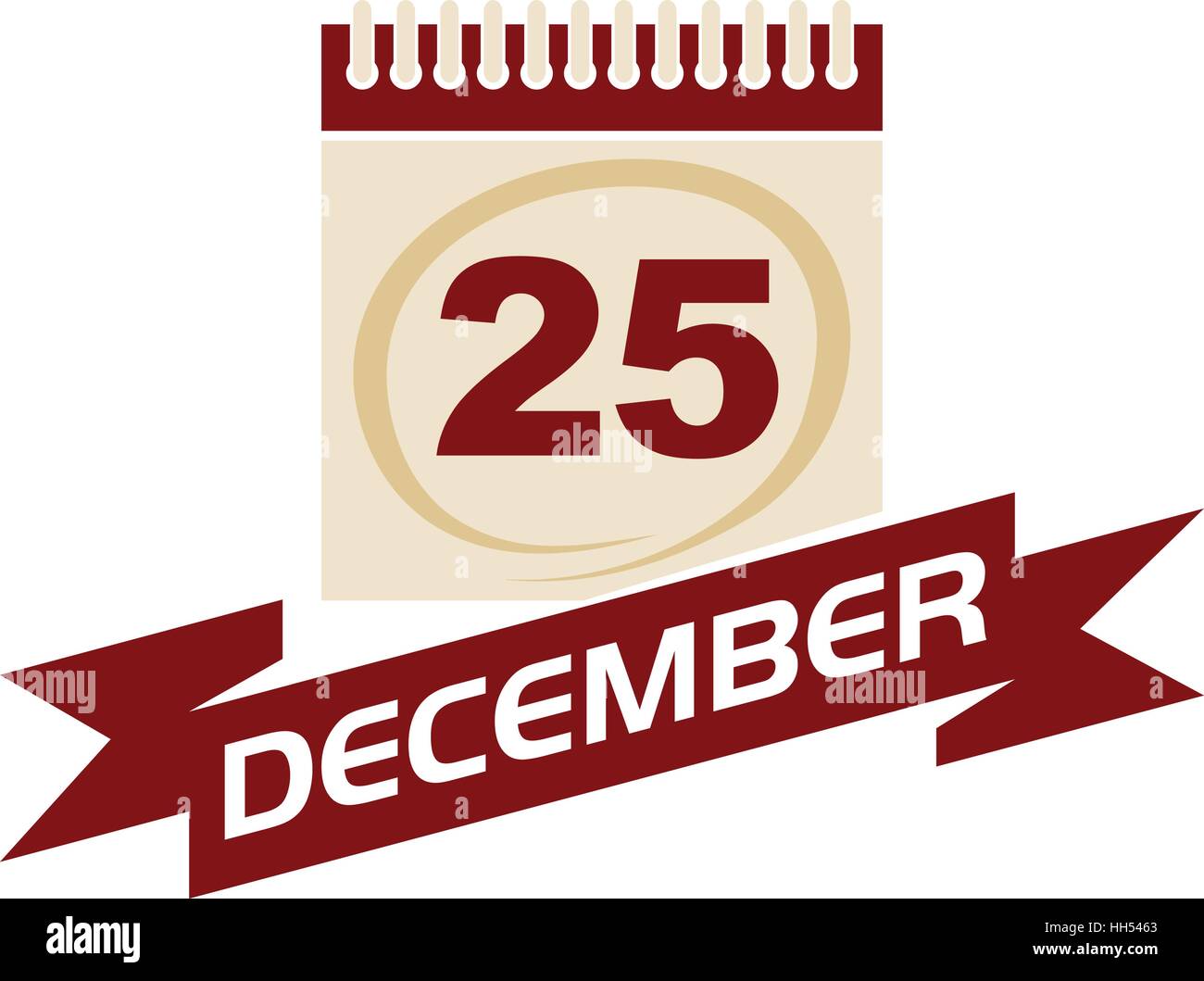 December 25 calendar page Stock Vector Images - Alamy