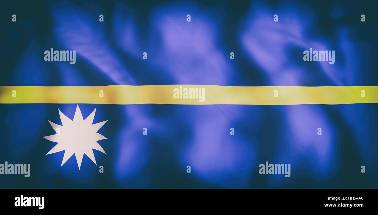 3d rendering of an old Republic of Nauru flag waving Stock Photo - Alamy
