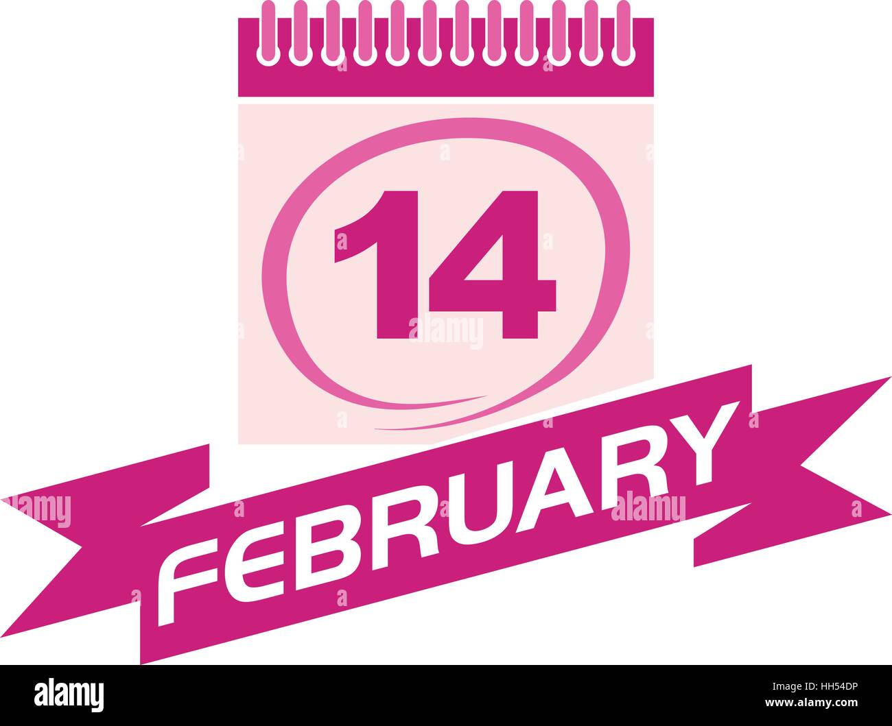 February day 14 number Stock Vector Images - Alamy