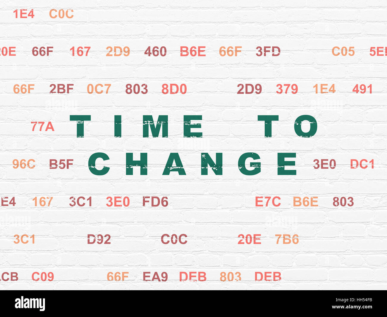Timeline concept: Time to Change on wall background Stock Photo - Alamy