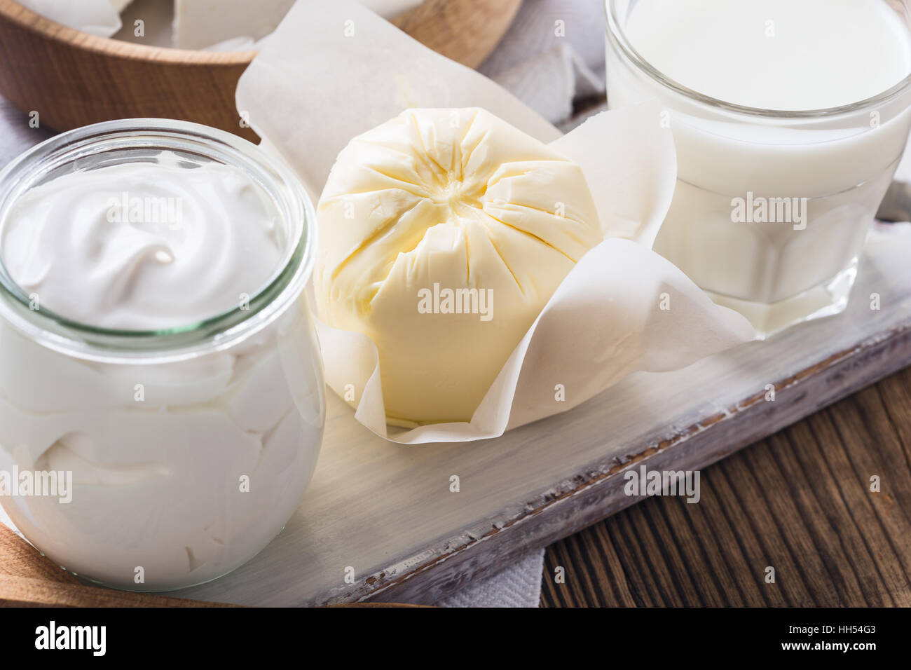 Pure milk sour organic hi-res stock photography and images - Alamy