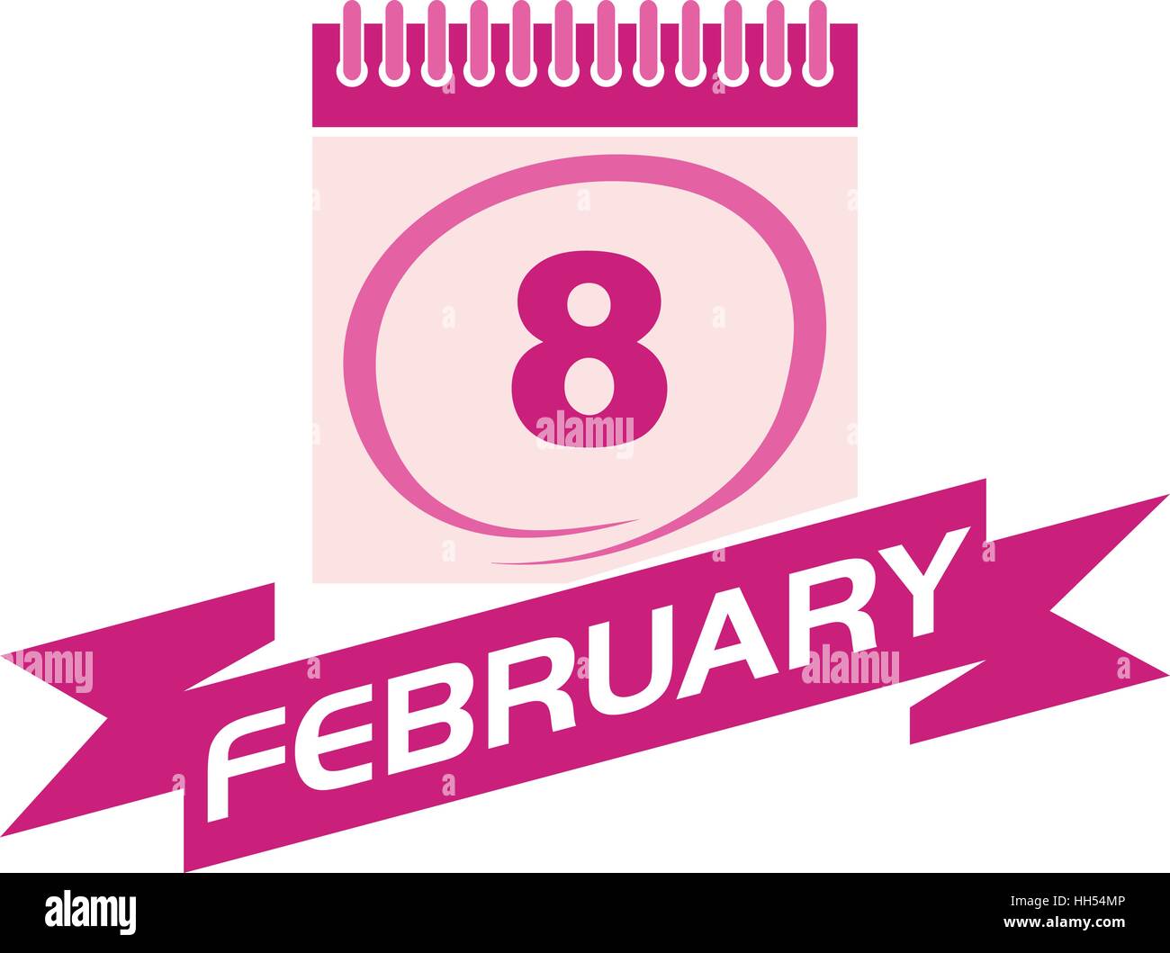 Date february 8 Stock Vector Images - Alamy