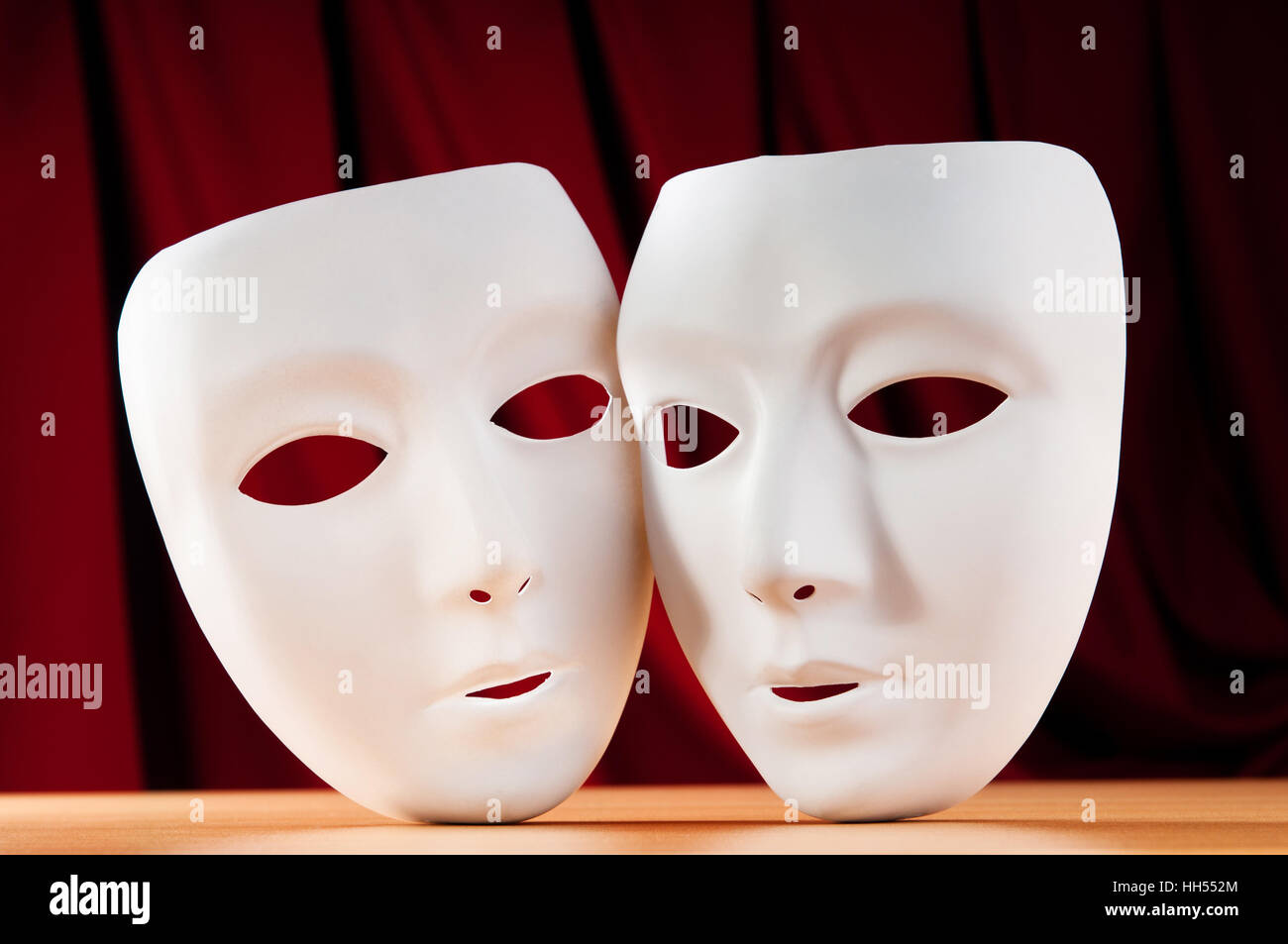 Masks with theatre concept Stock Photo - Alamy