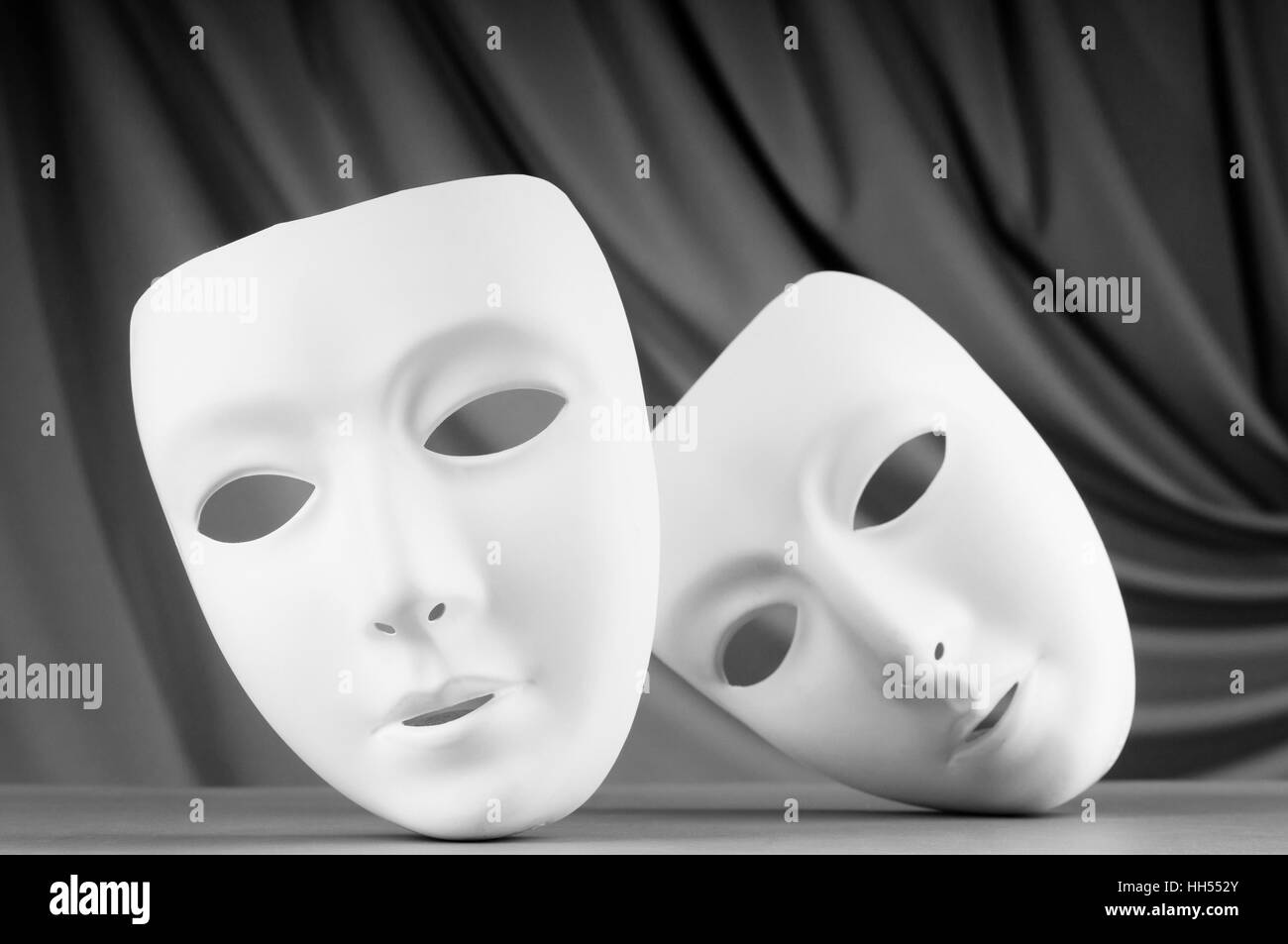 Masks with theatre concept Stock Photo - Alamy