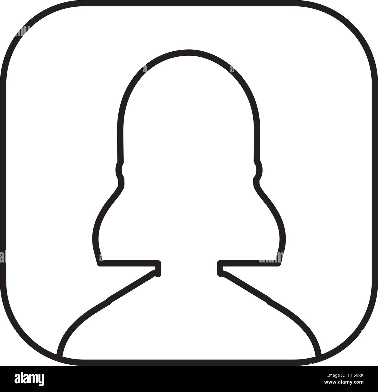 silhouette user avatar square button vector illustration design Stock ...